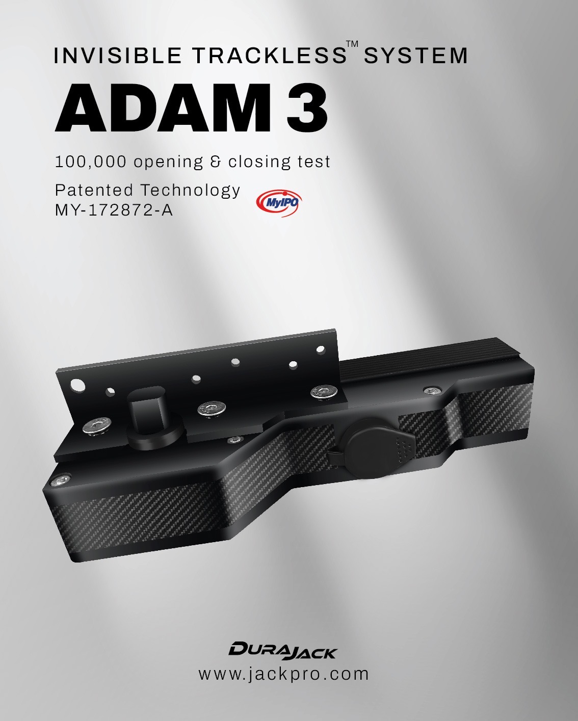 Adam 3 Invisible Trackless AutoGate System - Jackpro Durajack