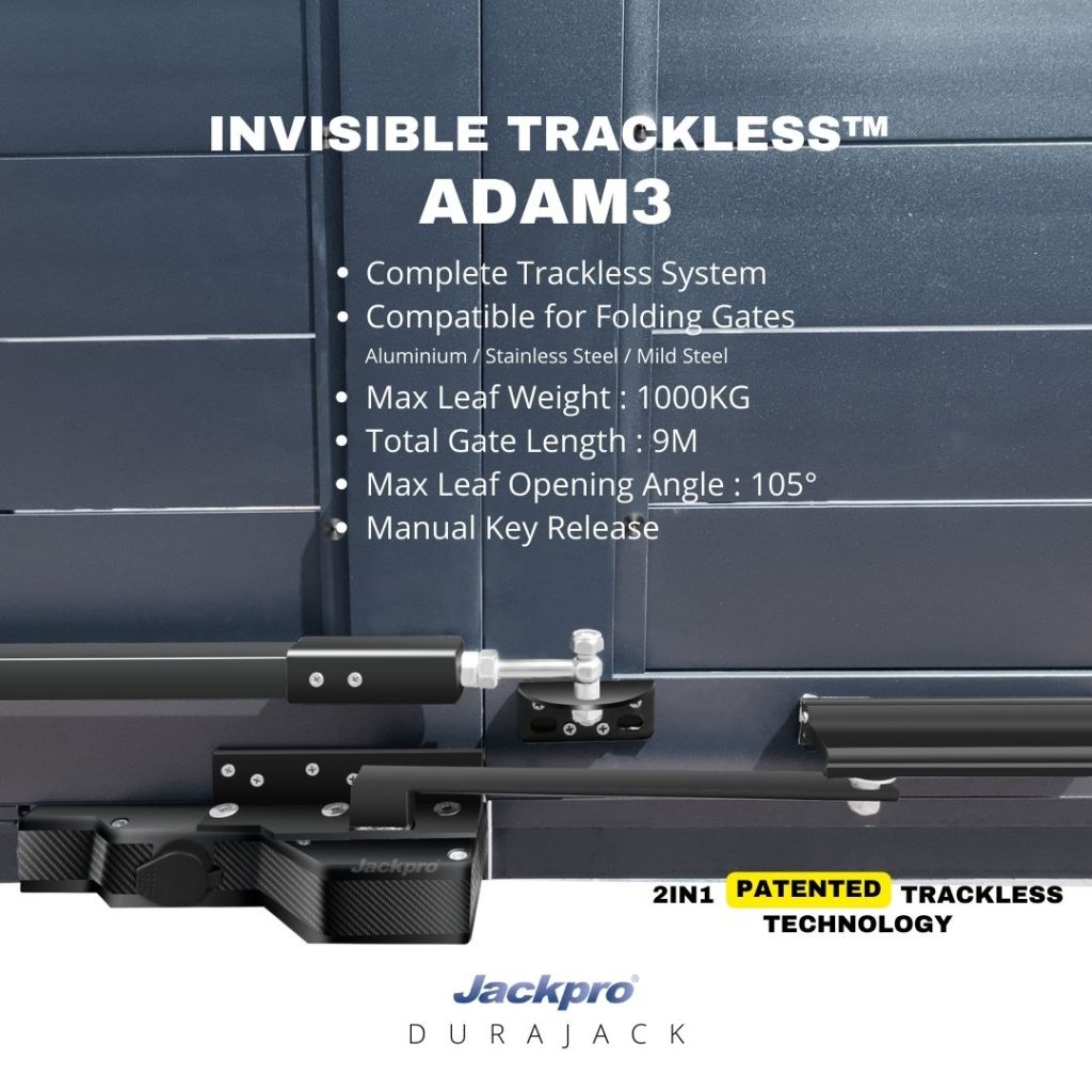 Adam 3 Invisible Trackless AutoGate System - Jackpro Durajack